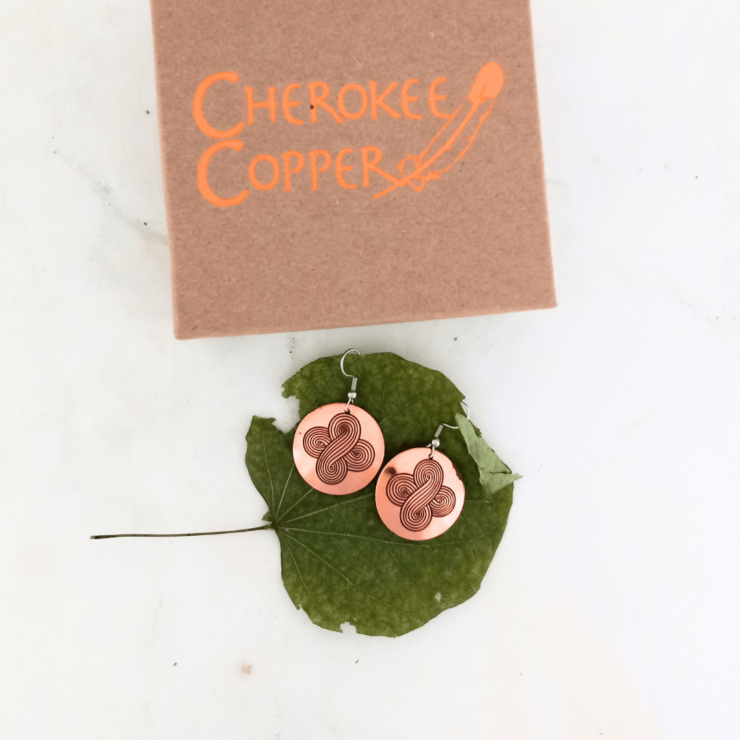 Four Directions Native American Copper Jewelry Set, Cherokee Made ...