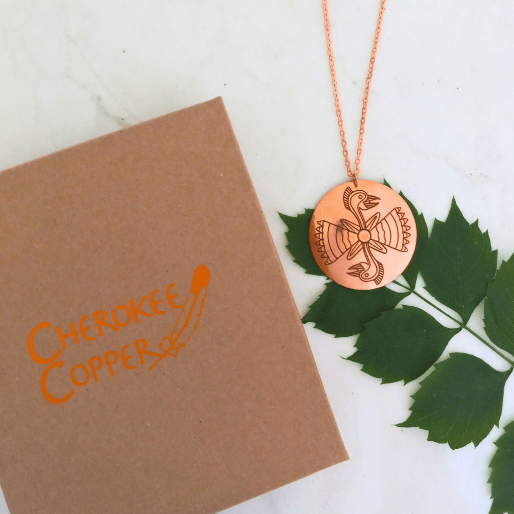 Double Wood Pecker Medallion Copper Necklace for Unique Style ...