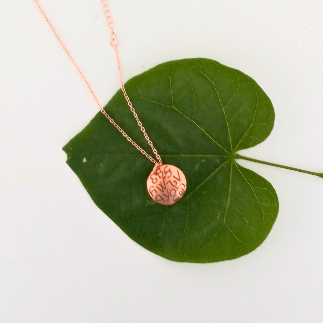 Cherokee Syllabary Round Necklace - Unique Native Jewelry