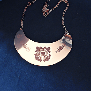 Custom Cherokee Copper Gorget, Native American Gorget