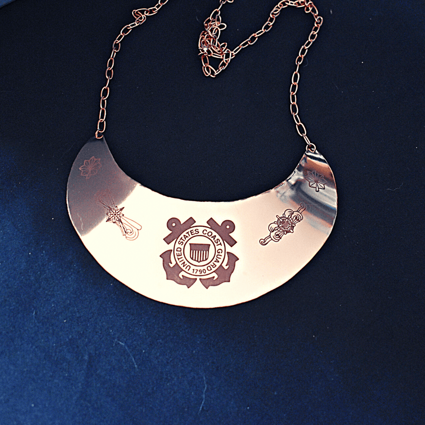 Custom Cherokee Copper Gorget, Native American Gorget
