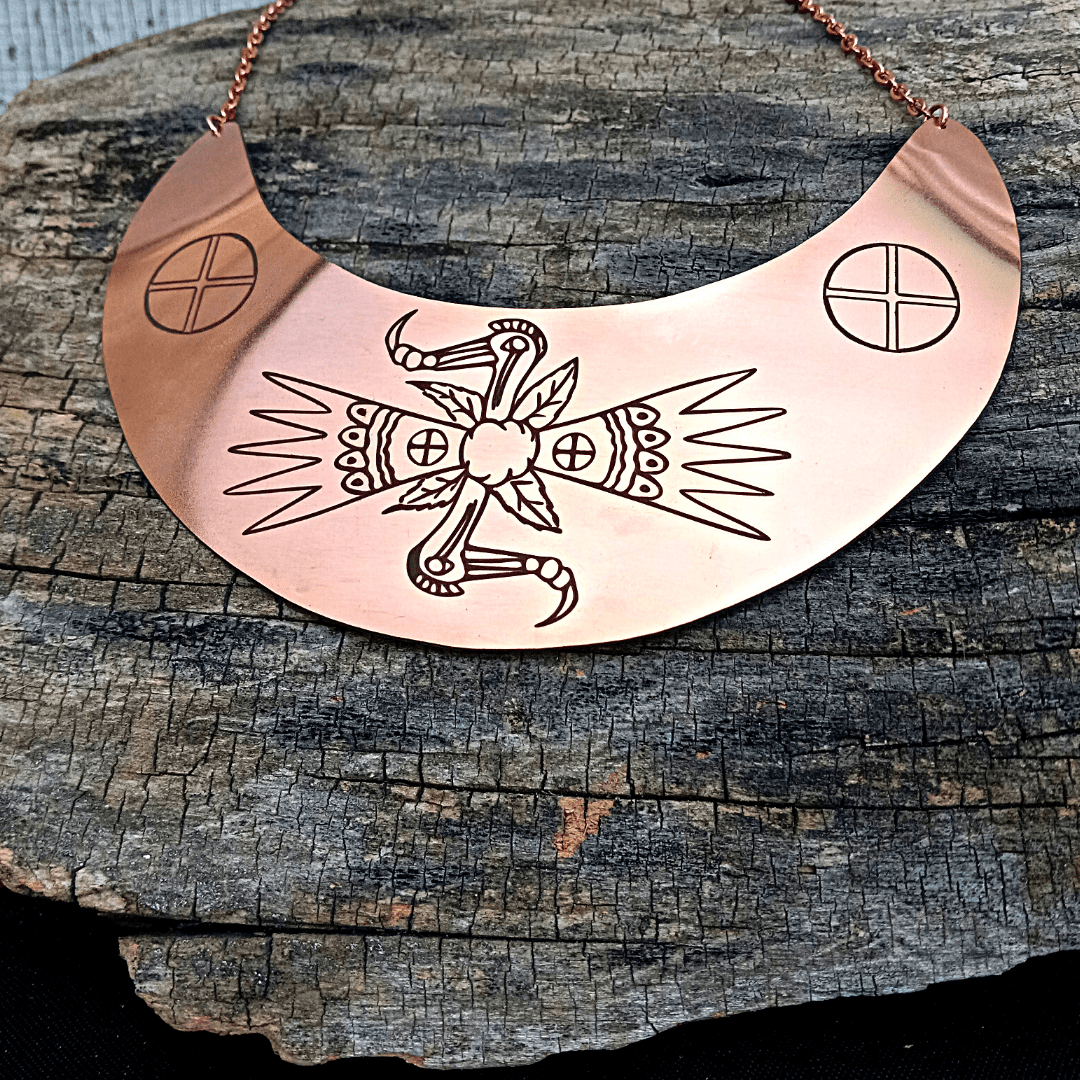 Double Woodpecker Copper Gorget, Cherokee Gorget Naive American ...